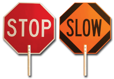 Stop / Slow Traffic Paddles for Racing Events
